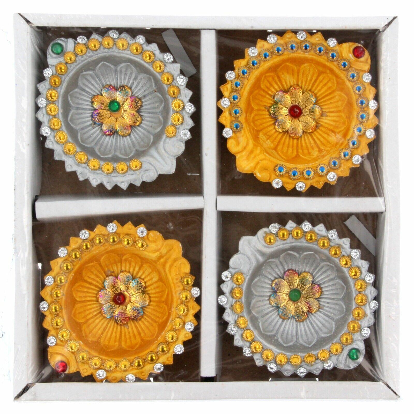 Clay Diwali Diya Diva Indian Oil Lamp Candle Hindu Festival Decorations ...