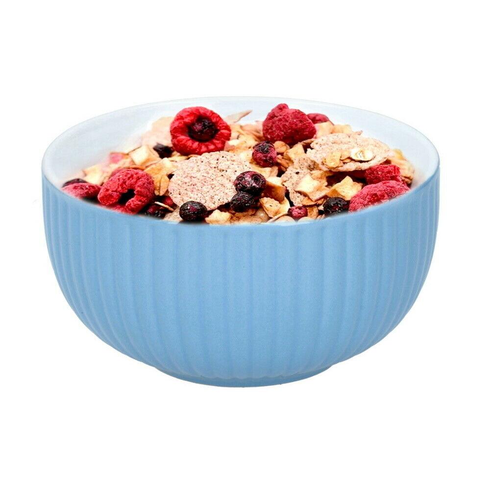 Cereal Bowls 3-Piece Round Breakfast Cereal Oatmeal Bowls White Grey ...