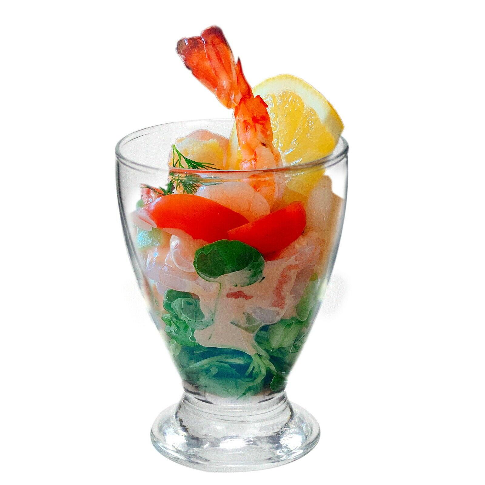 6 x Glass Prawn Cocktail Bowls Glasses Appetizer Starter Serving Dishes ...