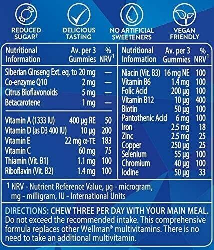 Vitabiotics Wellman Multivitamin 60 Vegan Gummies (497)