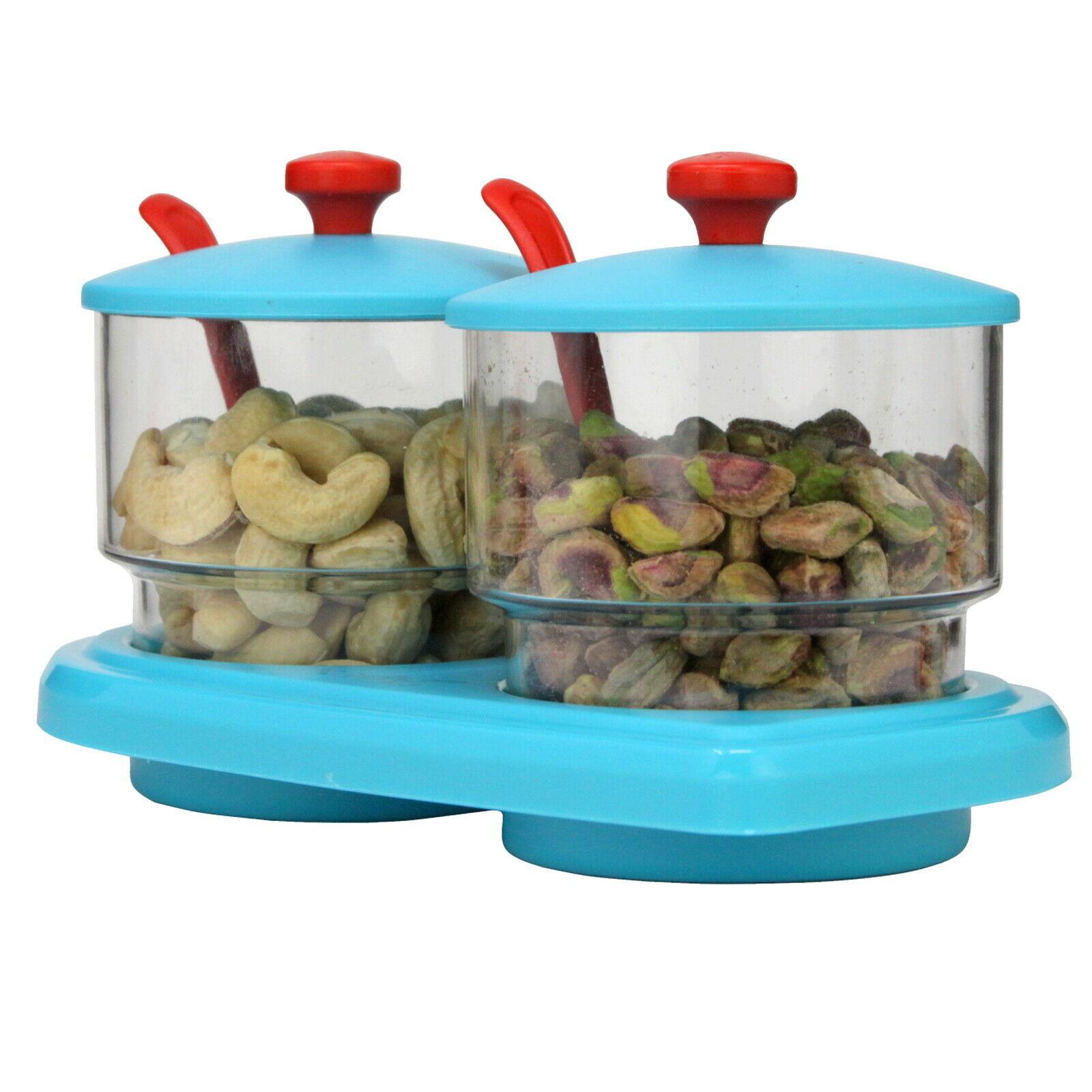 Sauce Pots Dip Pickle Relish Chutney Condiment Serving Set Spoon & Tray ...