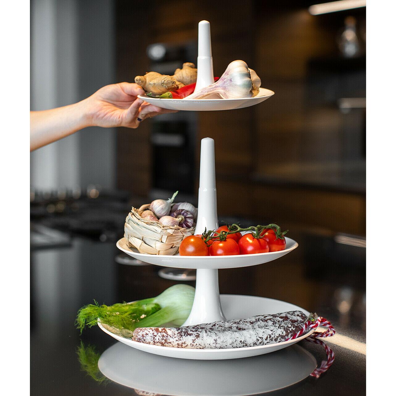 3 Tier Plastic Cake Stand Afternoon Tea Wedding Plates Party Tableware ...