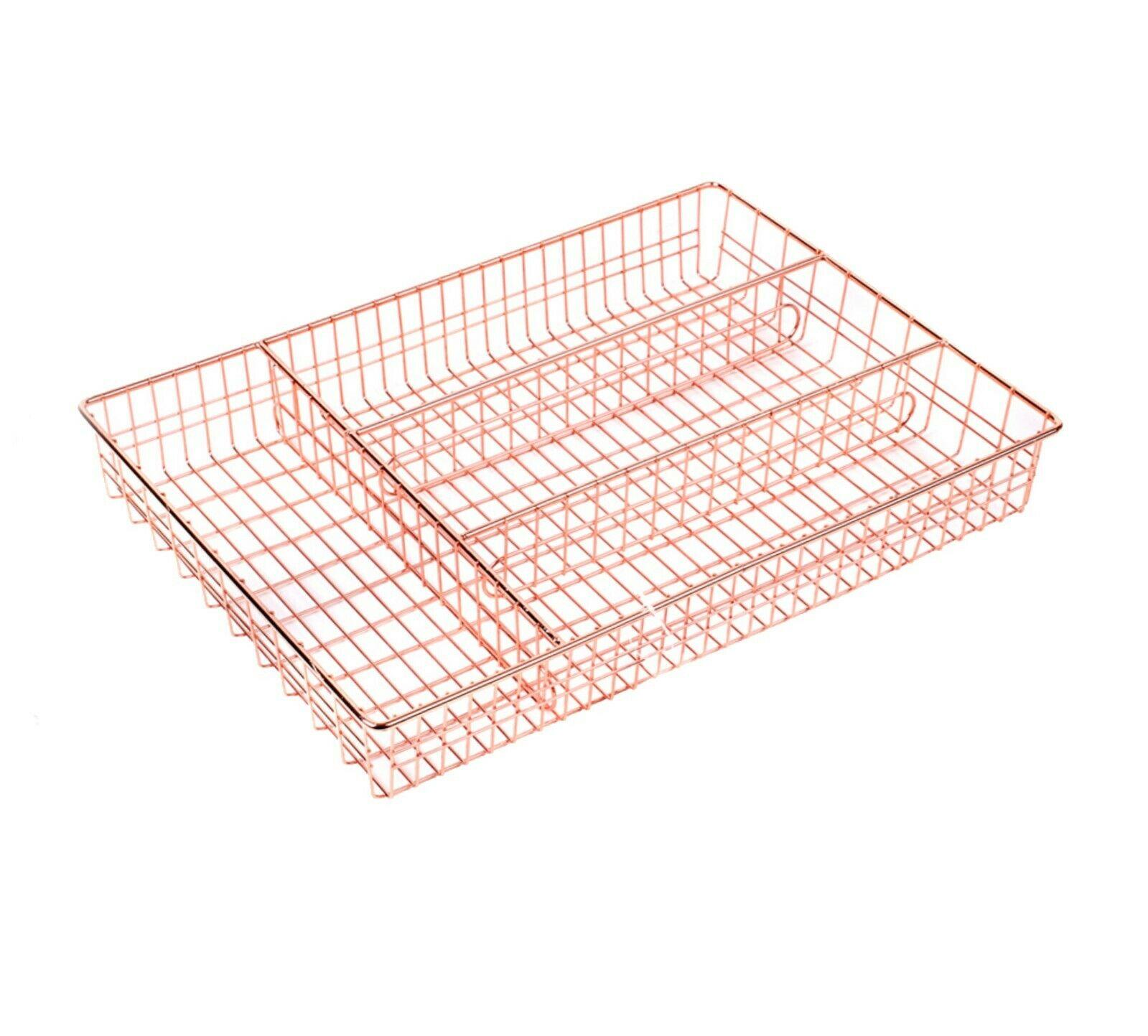 Kitchen Cutlery Tray Metal Wire Organiser Holder Drawer Insert Tidy ...