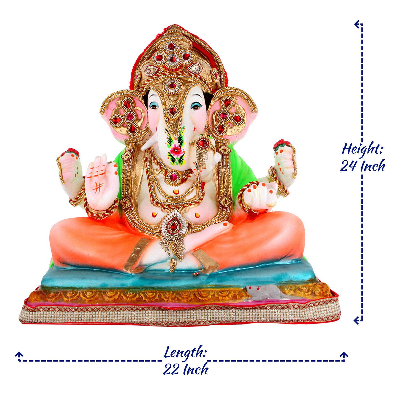Eco-Friendly Clay Ganesh Ganesha Ganapati Visarjan Murti X-LARGE ...