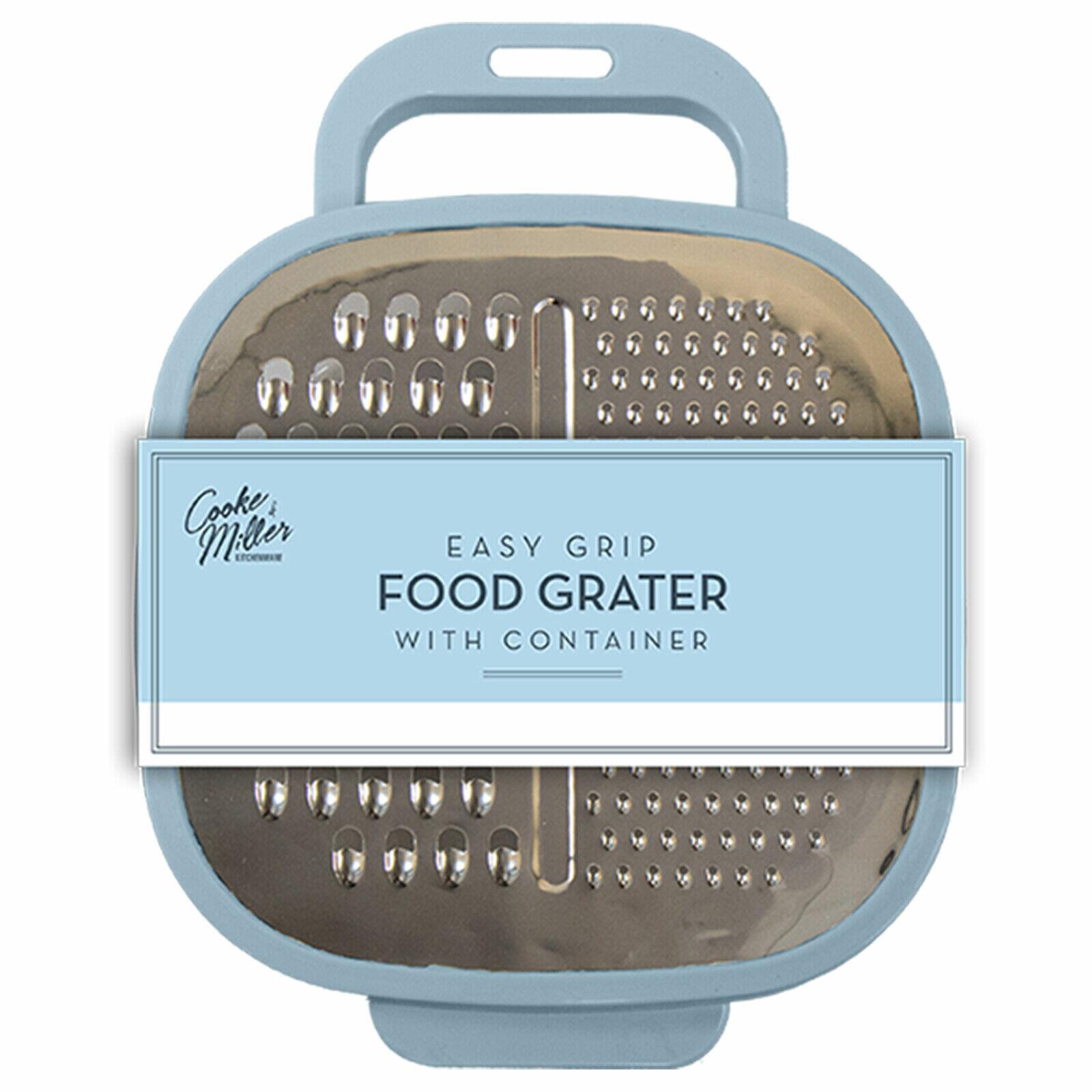 Cheese Grater with Container Veg 2 Size Blades Shredder Storage Box Tub ...