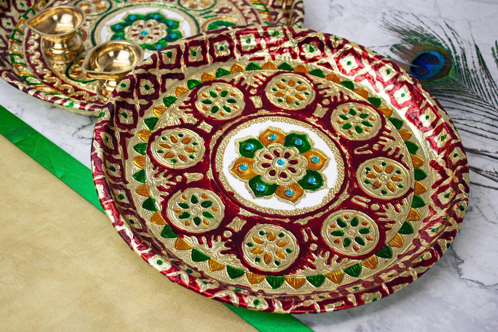 Pooja Thali Plate Aarti Prayer Diwali Temple Home Hindu Worship ...