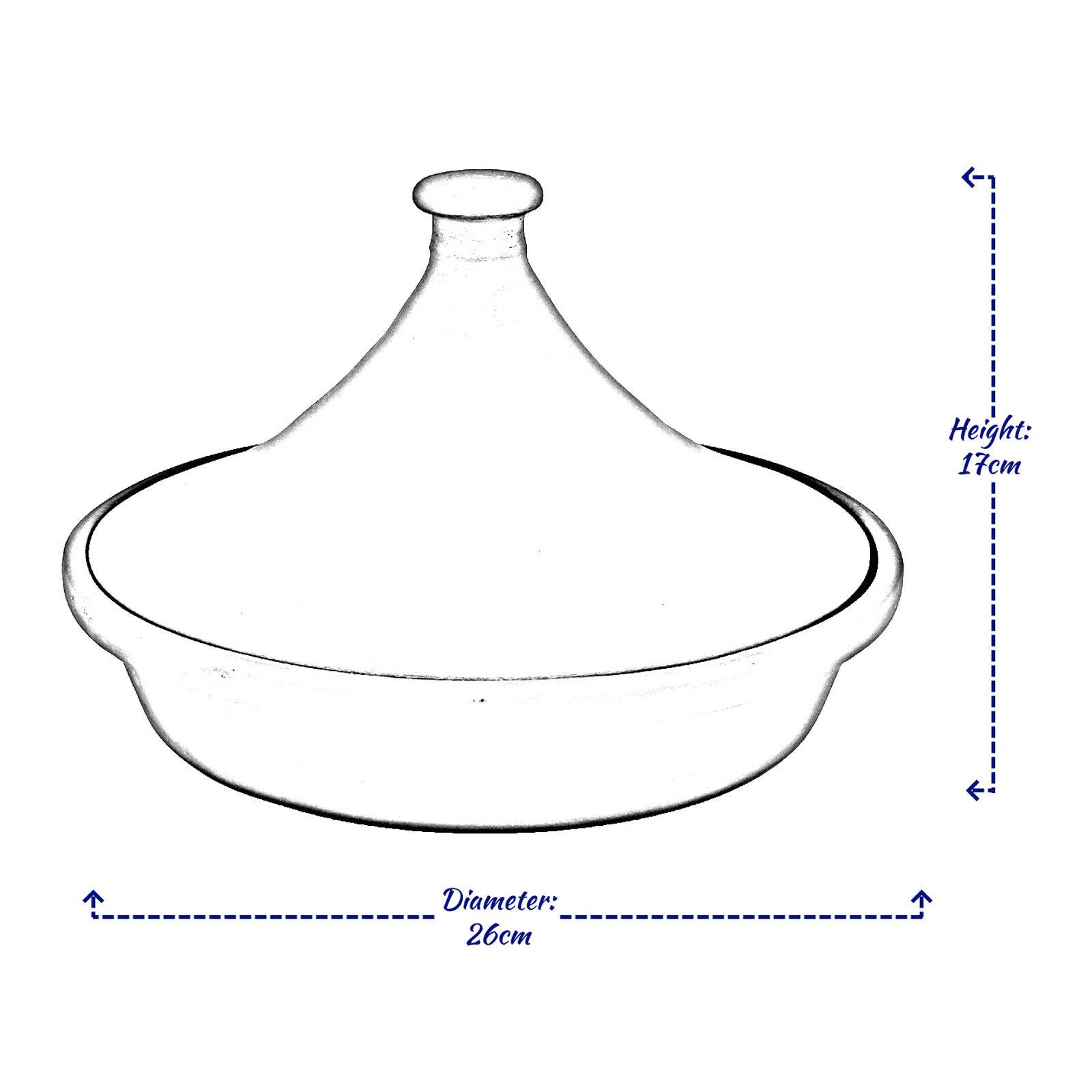 Tagine Pot Moroccan Tajine Cooking Dish Stew Pan Terracotta Clay Large ...