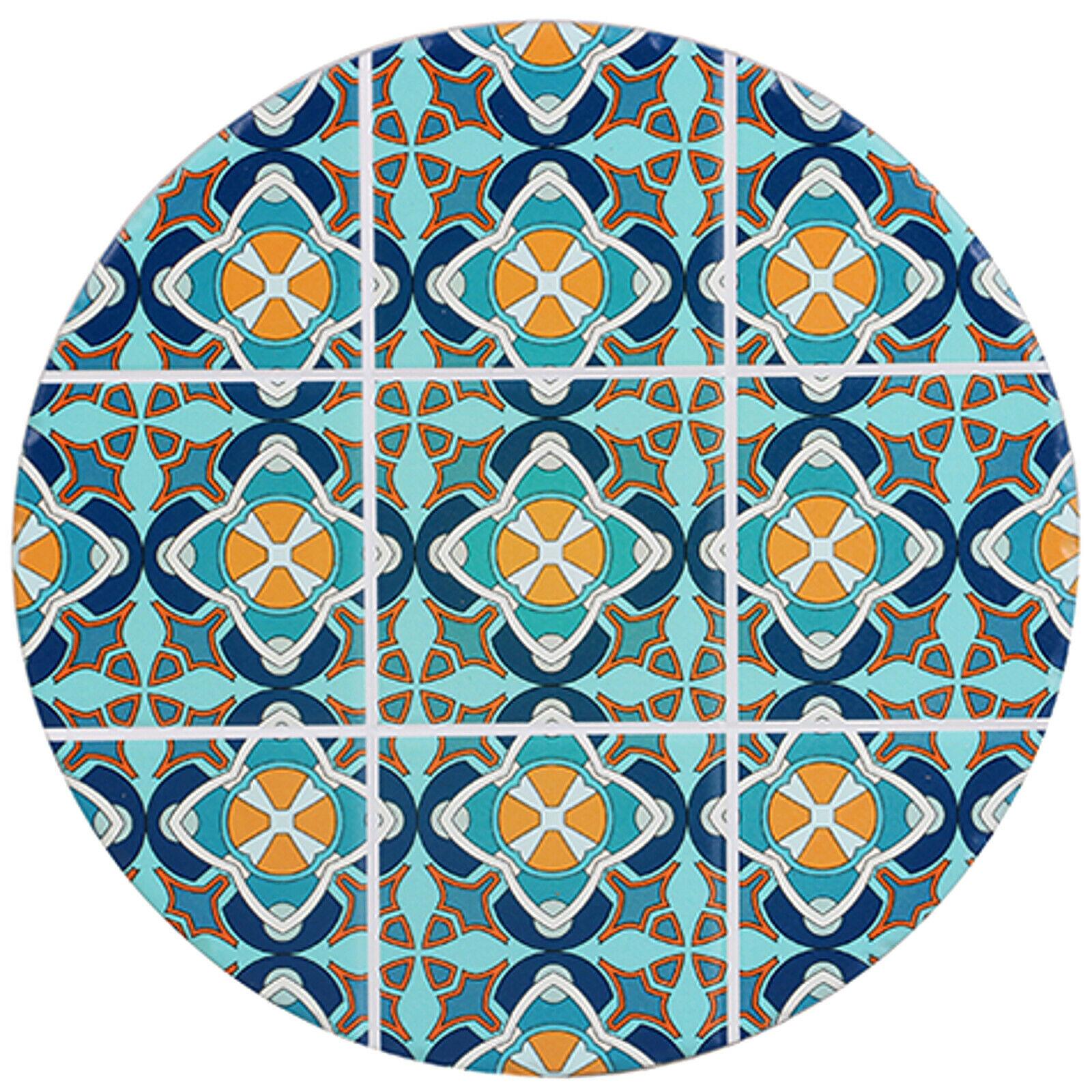 Ceramic Coaster Tile Geometric Table Placemats Dining Setting Cork Mats ...