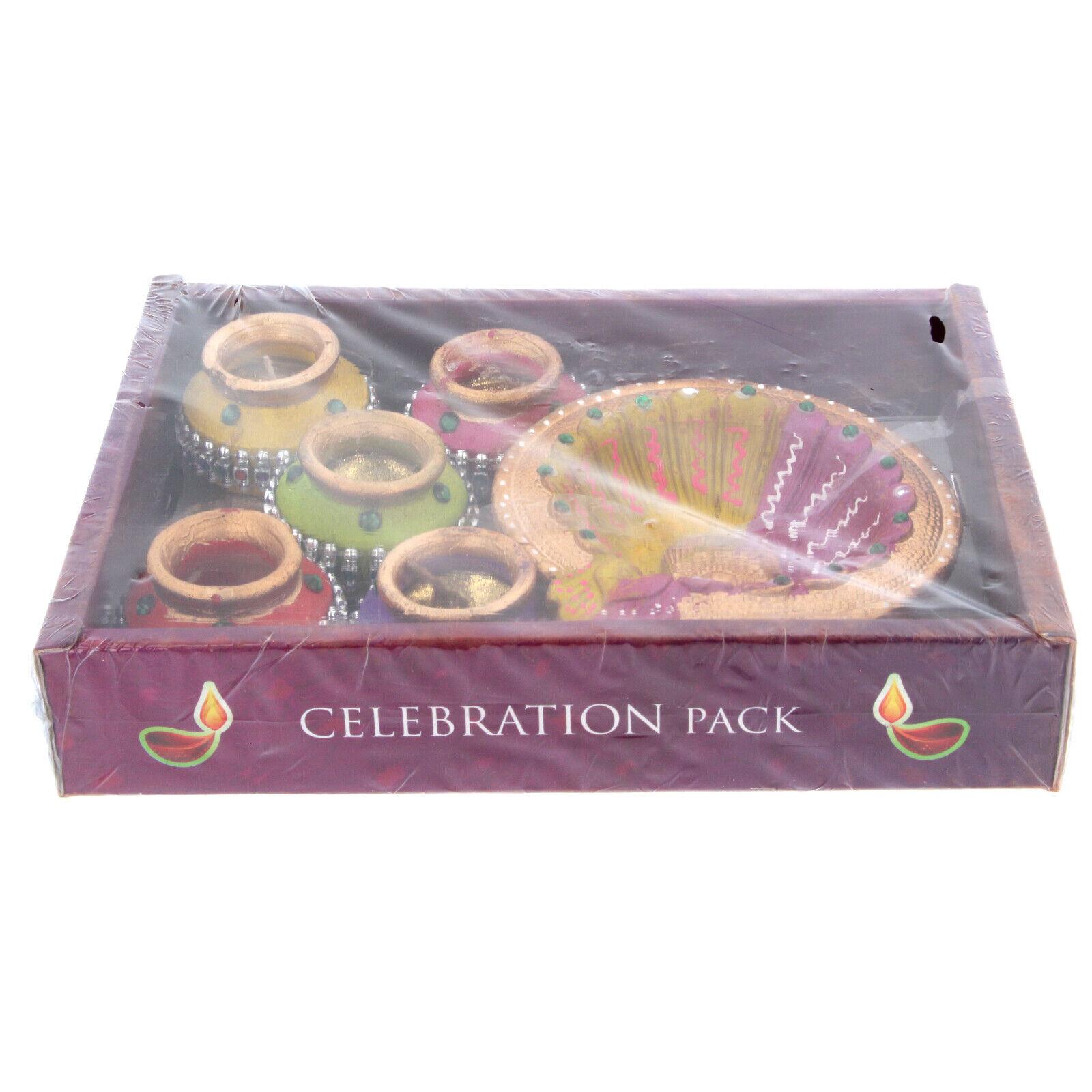 Diwali Diya Handmade Clay Diya with wax Candle Matki Tea Light Wax Lamp ...