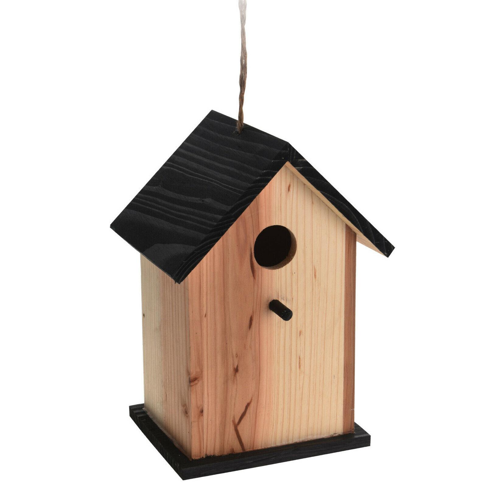 Bird Nest Box Wooden Bird Nesting House Wild Small Birds Blue Tit Robin ...