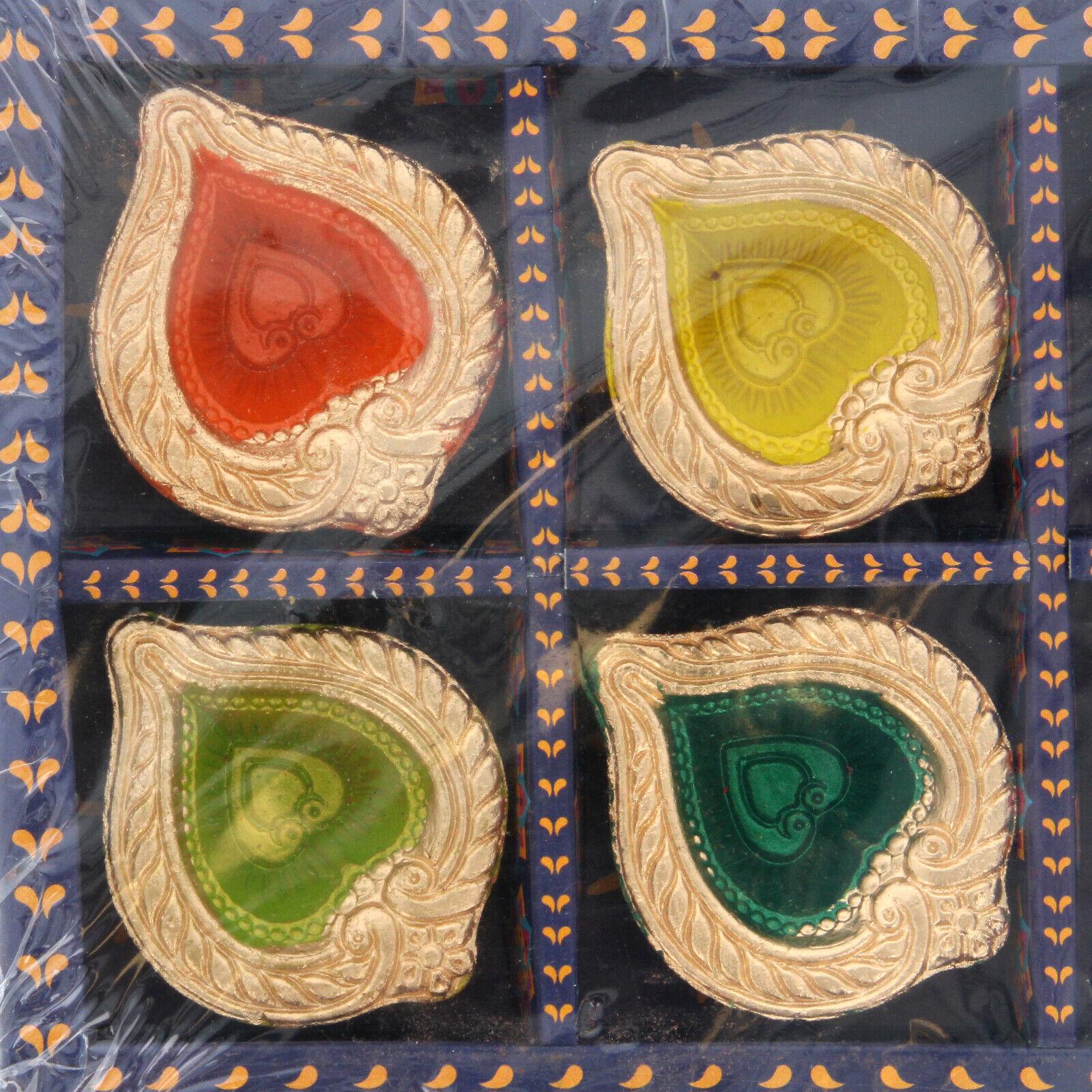 6 Clay Diya Indian Diwali Oil Lamp Diva Candle Pot Burner Pooja Gift ...