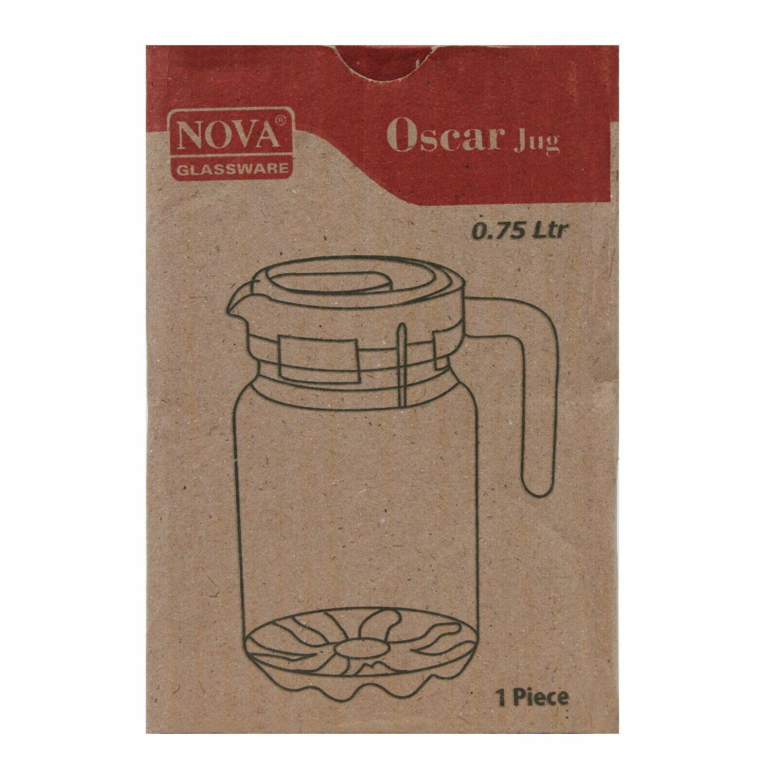 Glass Fridge Jug Small Pitcher with Lid Non Drip Spout Milk Juice Water ...