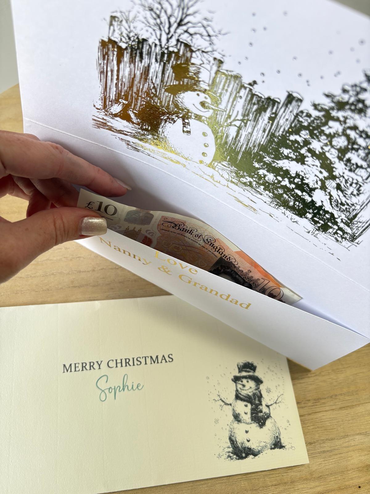 Foil Ticket for Money Gift, Christmas Money Wallet, Money Reveal Pouch ...