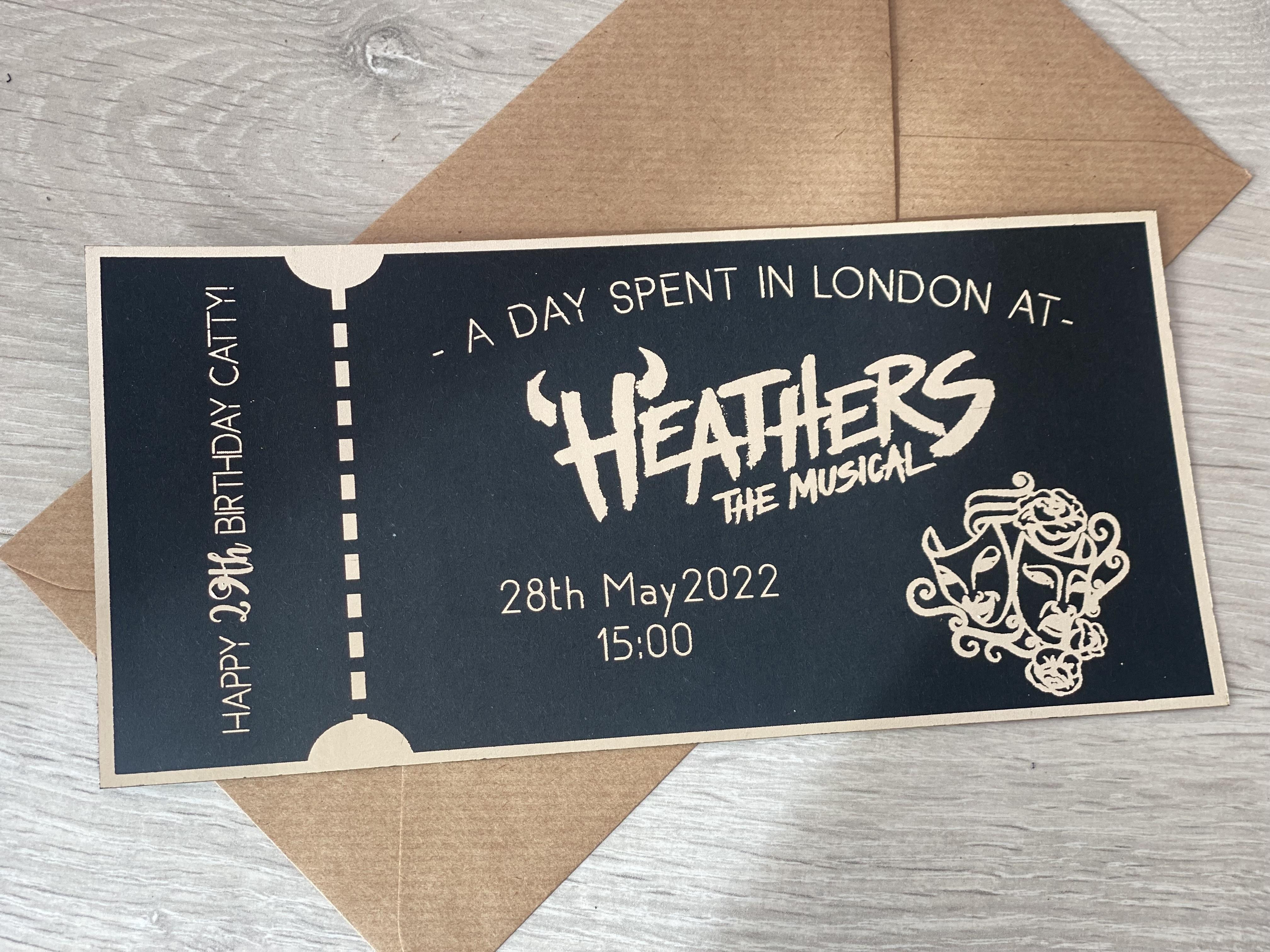 Black Foil Concert Ticket, Personalised Fake Ticket Birthday Surprise ...