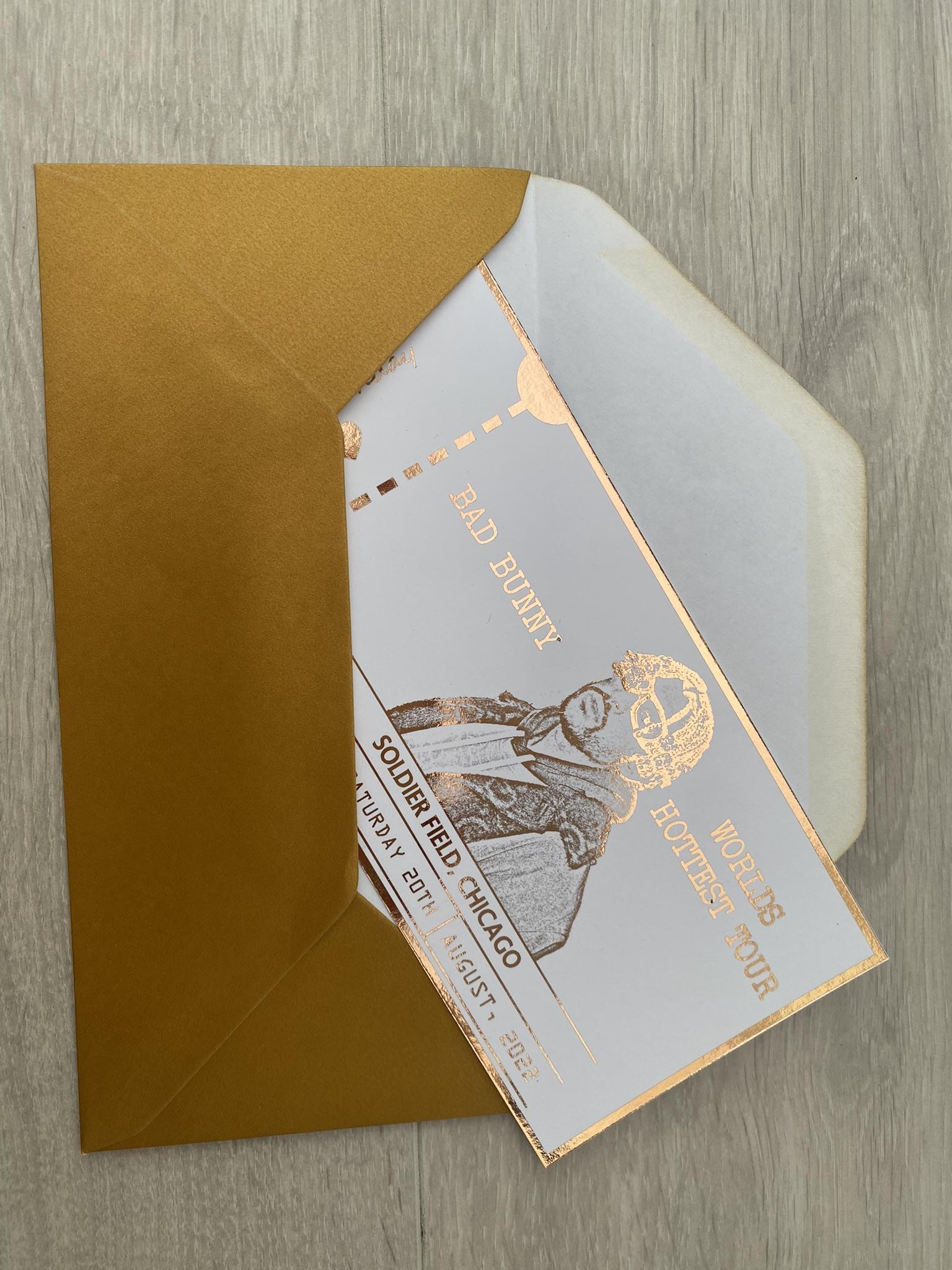 Foil Concert Ticket, Personalised Fake Ticket Birthday Surprise ...