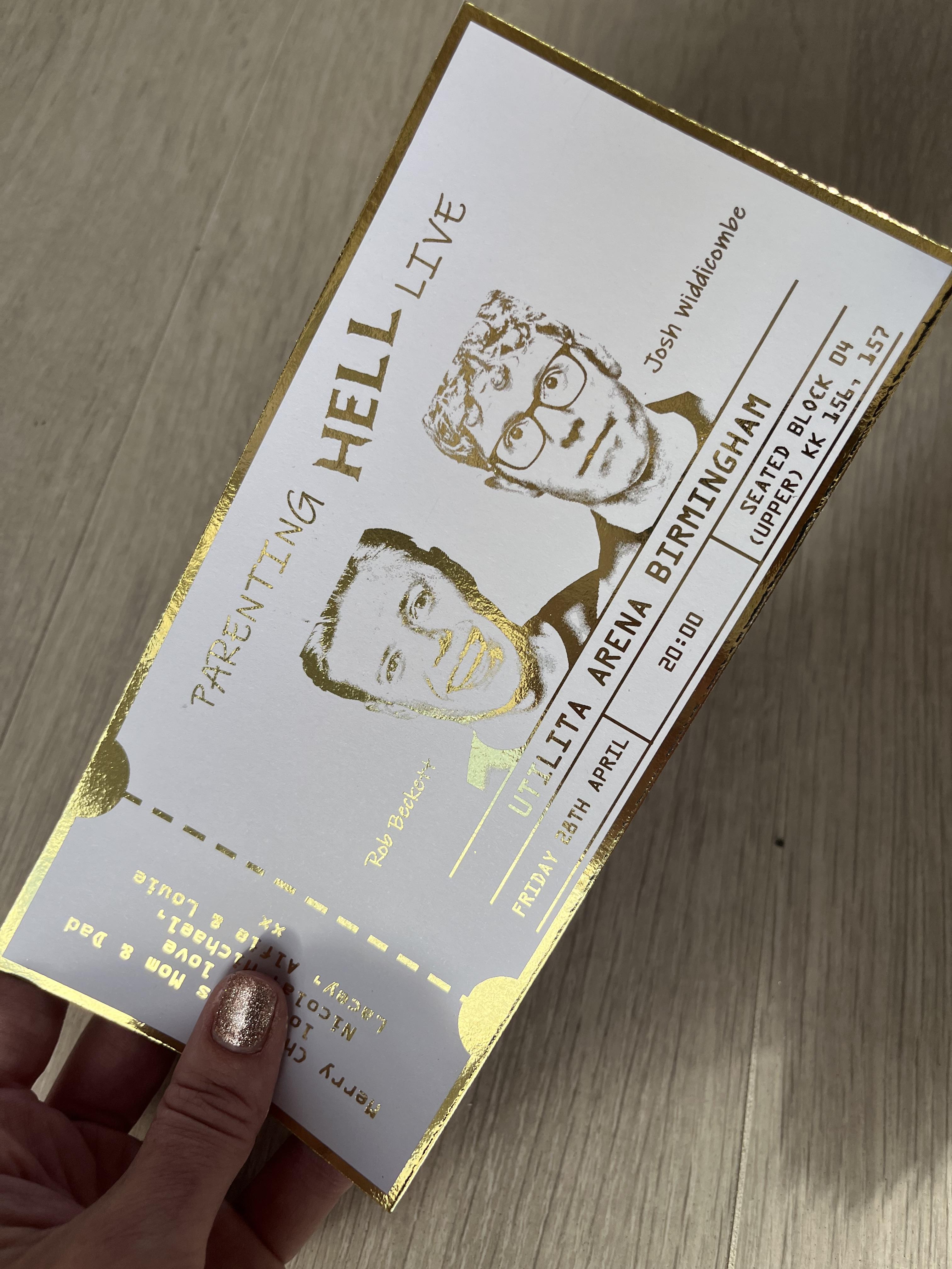 Foil Comedy Ticket, Personalised Fake Ticket Birthday Surprise , Ticket ...