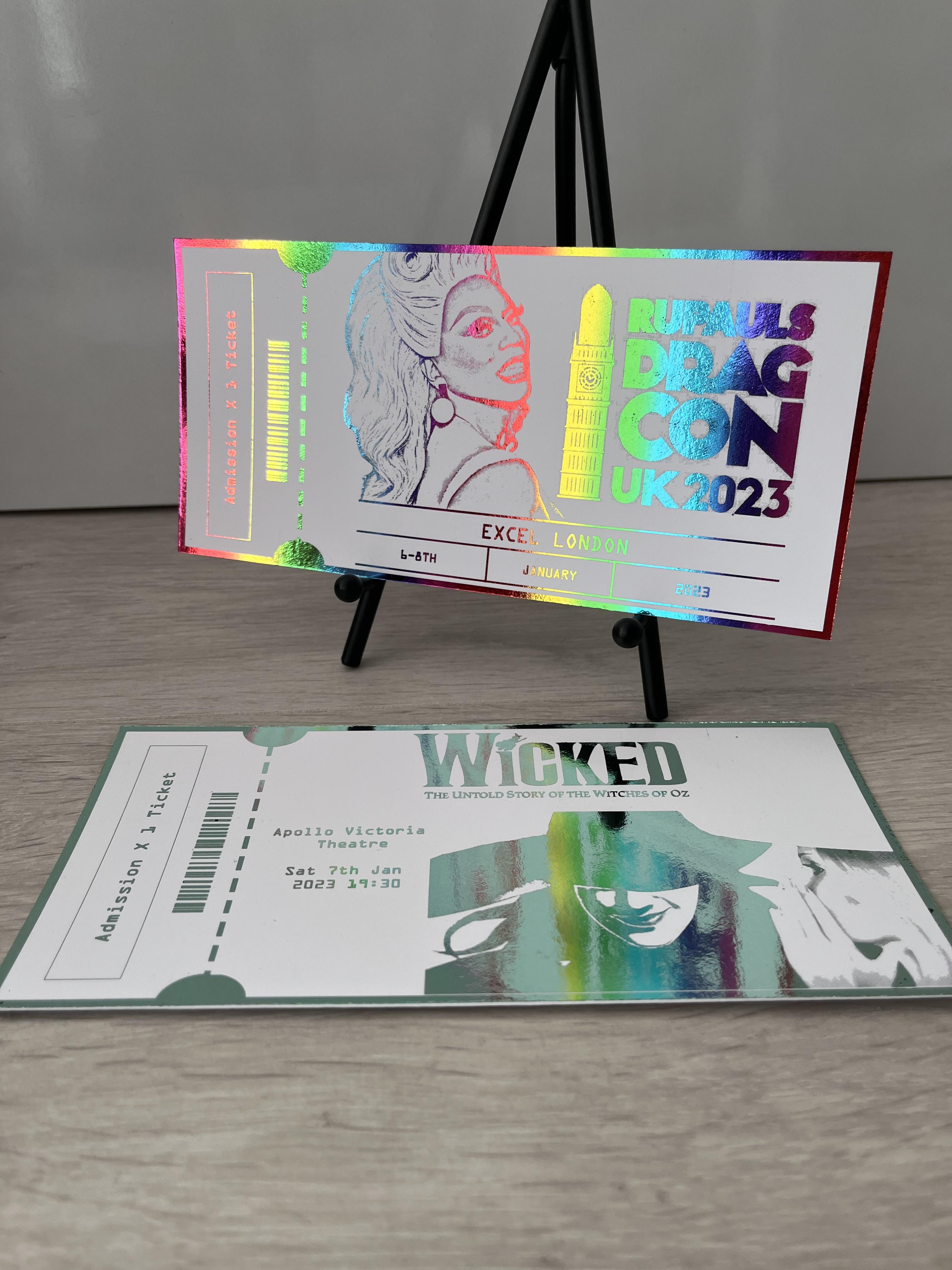 Foil Concert Ticket, Personalised Fake Ticket Birthday Surprise ...