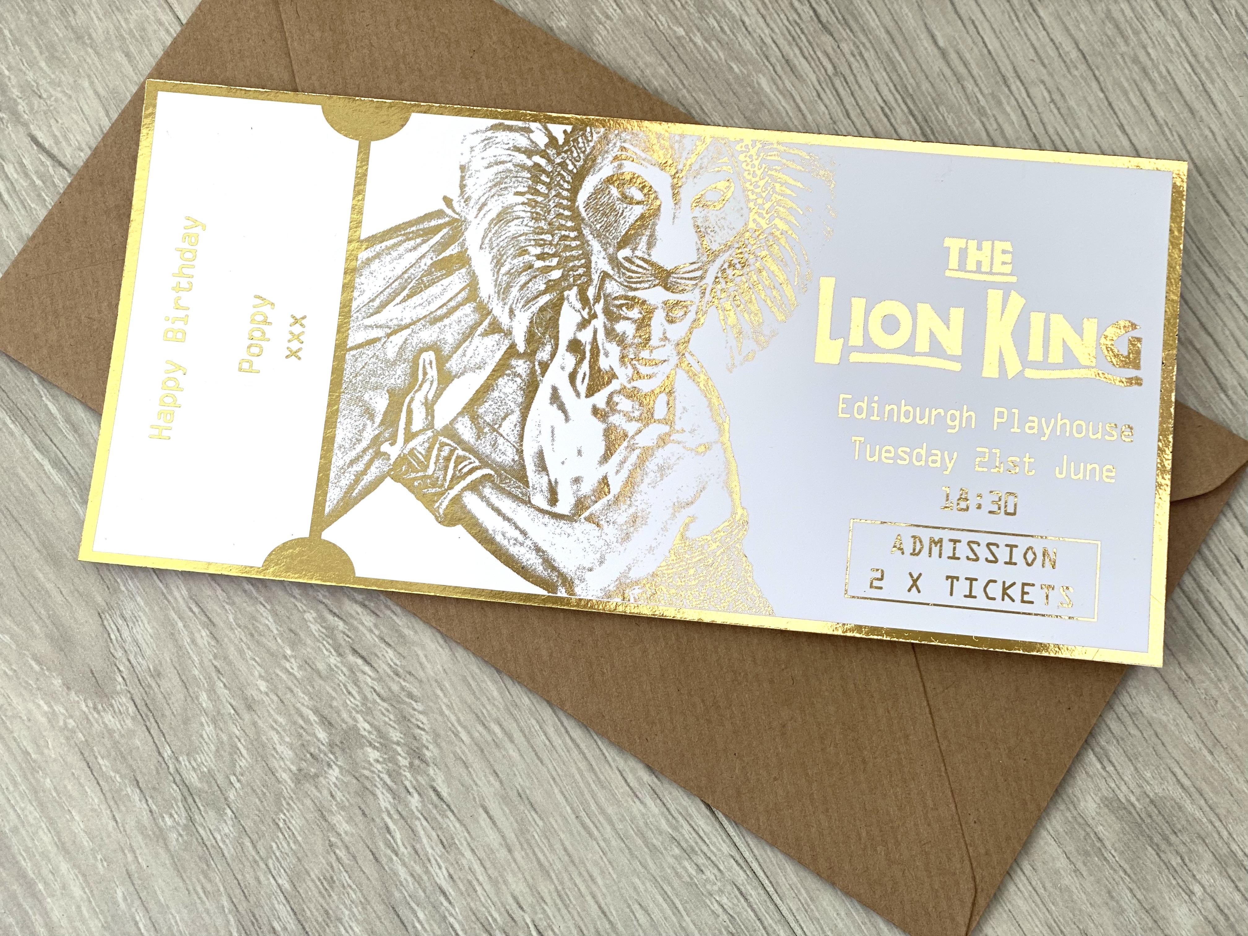 Foil Concert Ticket, Personalised Fake Ticket Birthday Surprise ...