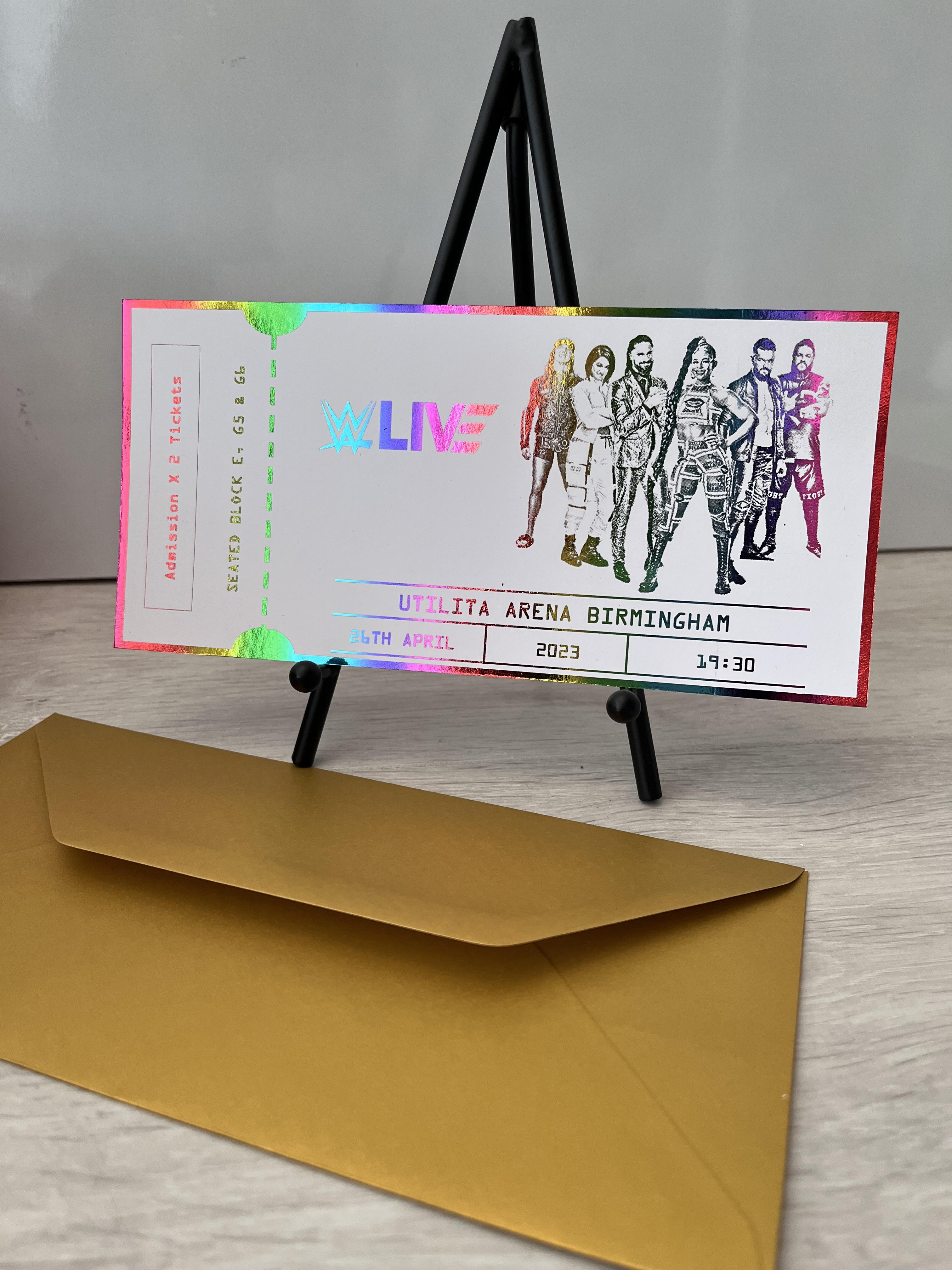 Foil Comedy Ticket, Personalised Fake Ticket Birthday Surprise , Ticket ...