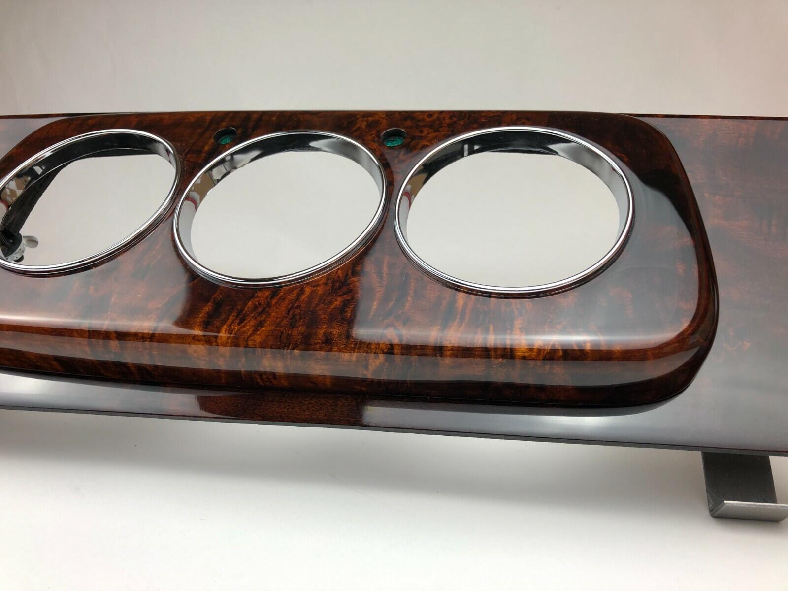 Dashboard for Austin Rover Mini , Burl Walnut Classic Dash , LHD 3+1 Chrome