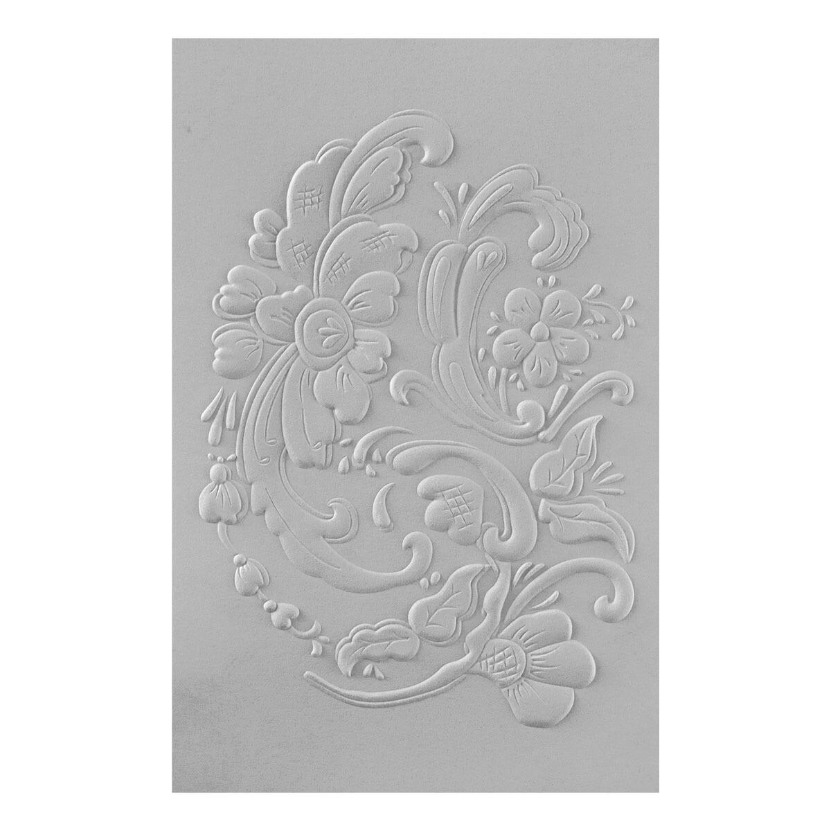 Spellbinders- Norwegian Rosemaling 3D Embossing Folder from the Winter ...