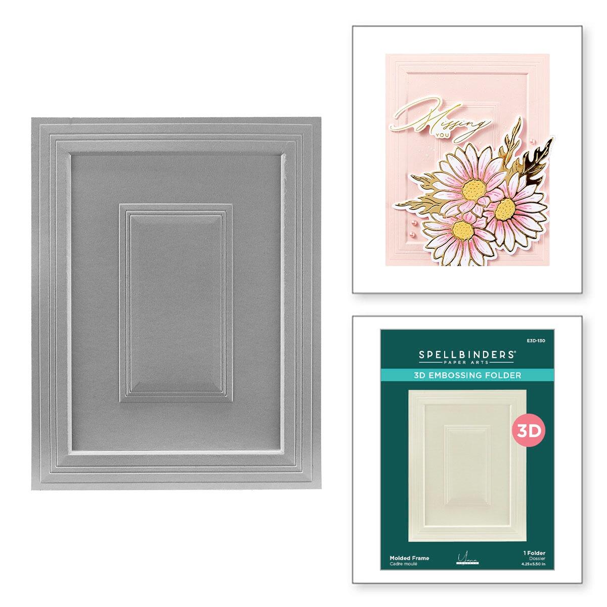 Spellbinders - Molded Frame 3D Embossing Folder from the Yana's Daisies ...