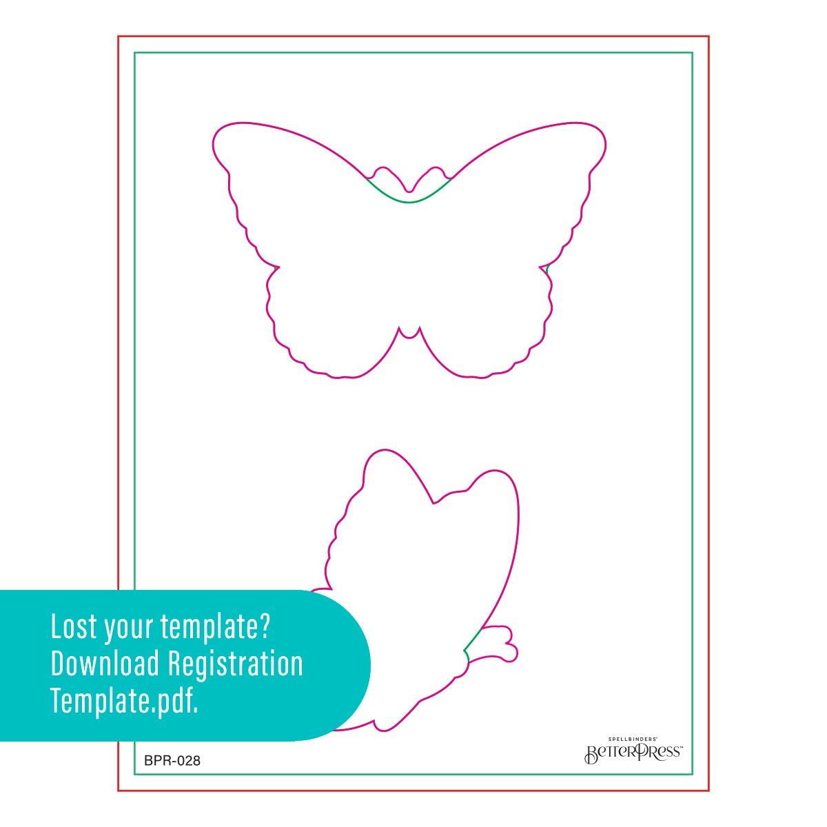 Spellbinders - Butterfly Silhouettes Registration Press Plate & Die Set ...