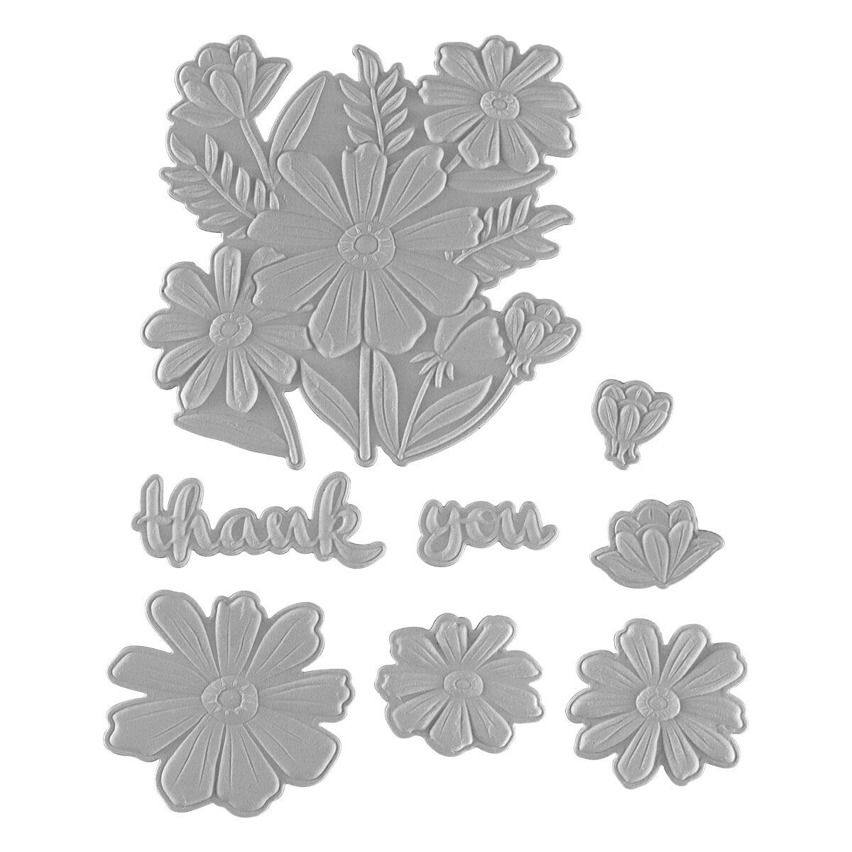 Spellbinders - Thank You Bouquet 3D Folder and Stencil Bundle from the ...