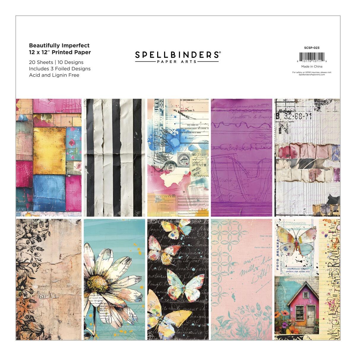 Spellbinders - Beautifully Imperfect 12 x 12" Printed Paper