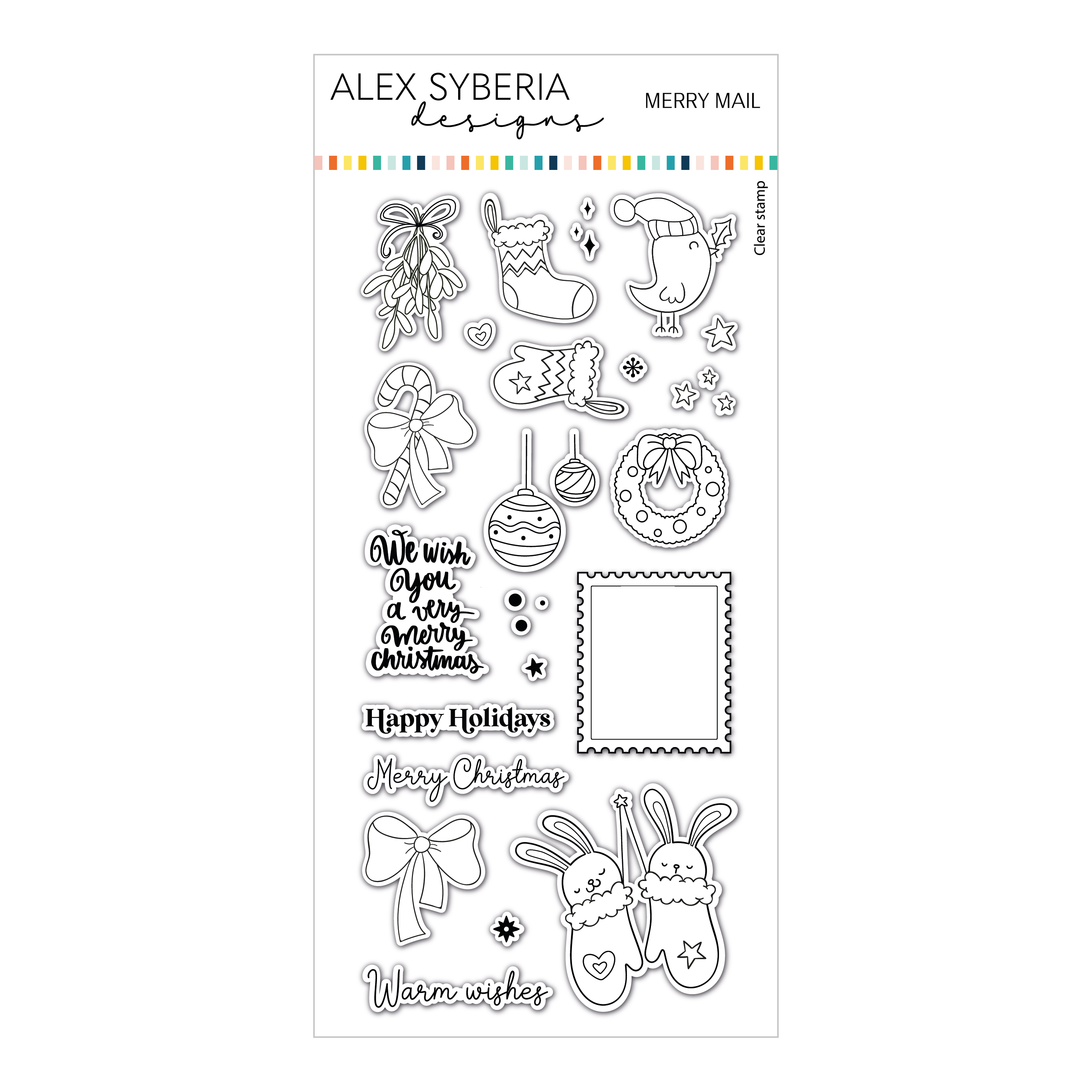Alex Syberia Designs- Merry Mail Stamp Set