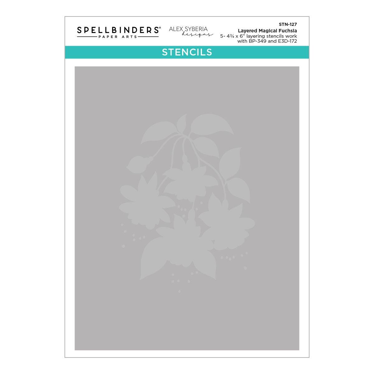 Spellbinders - Layered Magical Fuchsia Stencil by Alex Syberia Designs