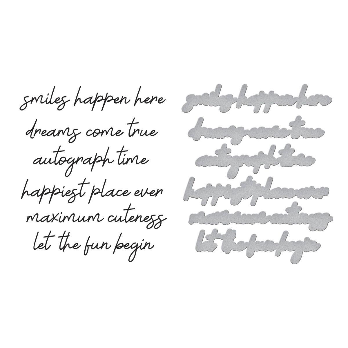 Spellbinders- Magic Sentiments Press Plate & Die Set from the ...