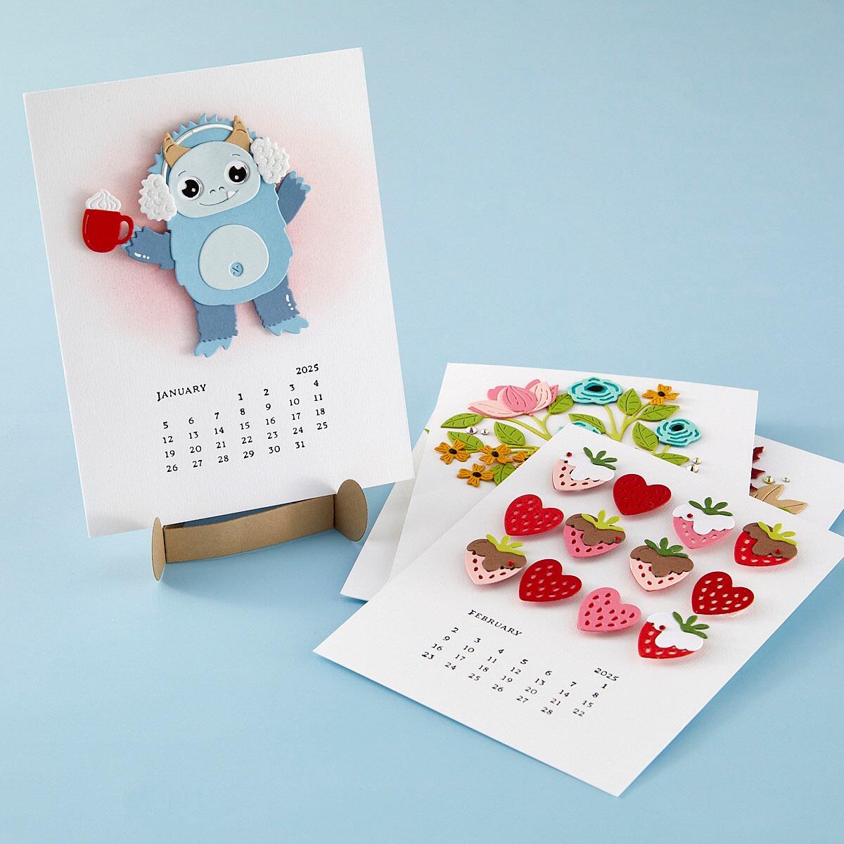 Spellbinders - 2025 DIY Calendar Press Plates from the Florals Through ...