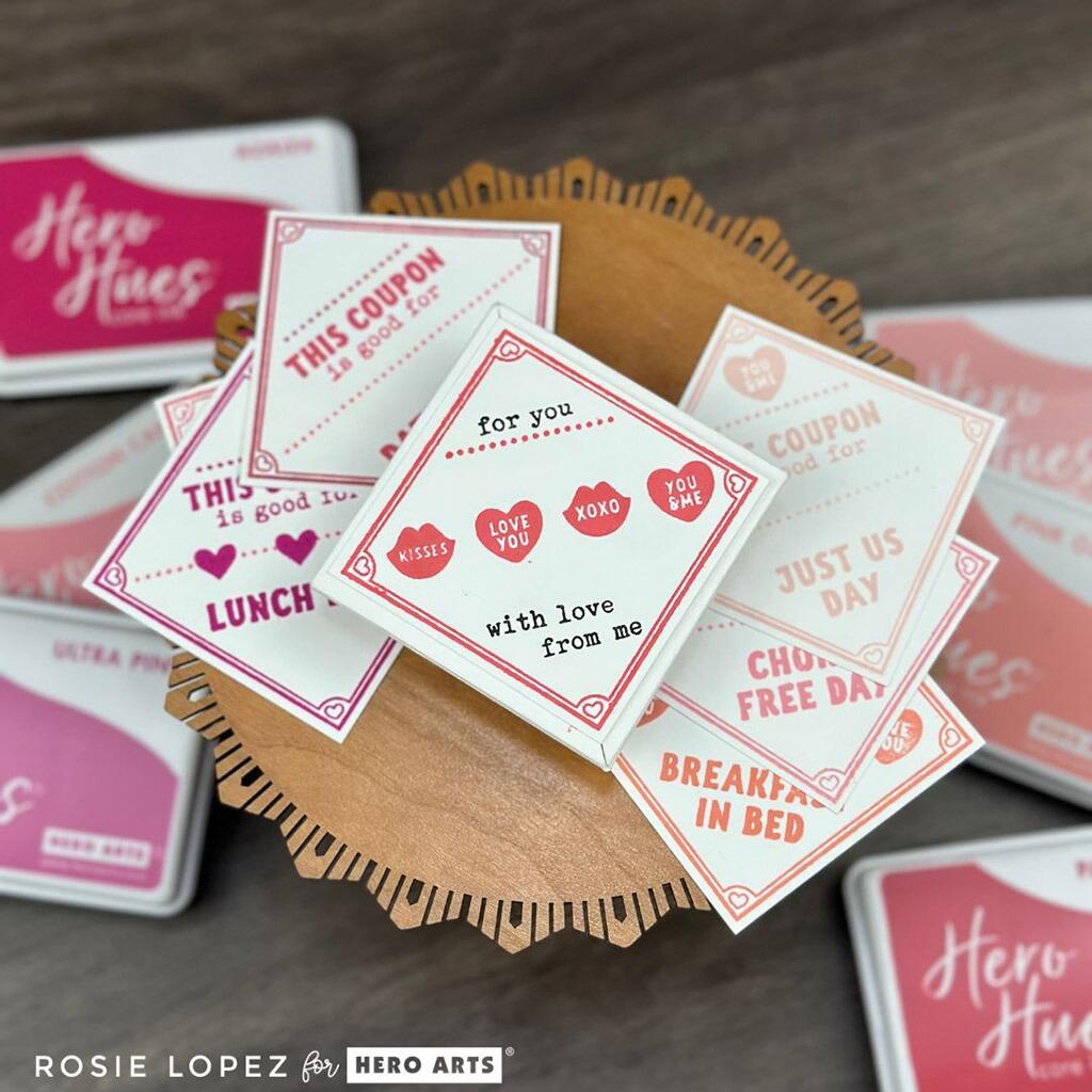 Hero Arts - Love Note Messages Clear Stamps & Dies Bundle from the Love ...