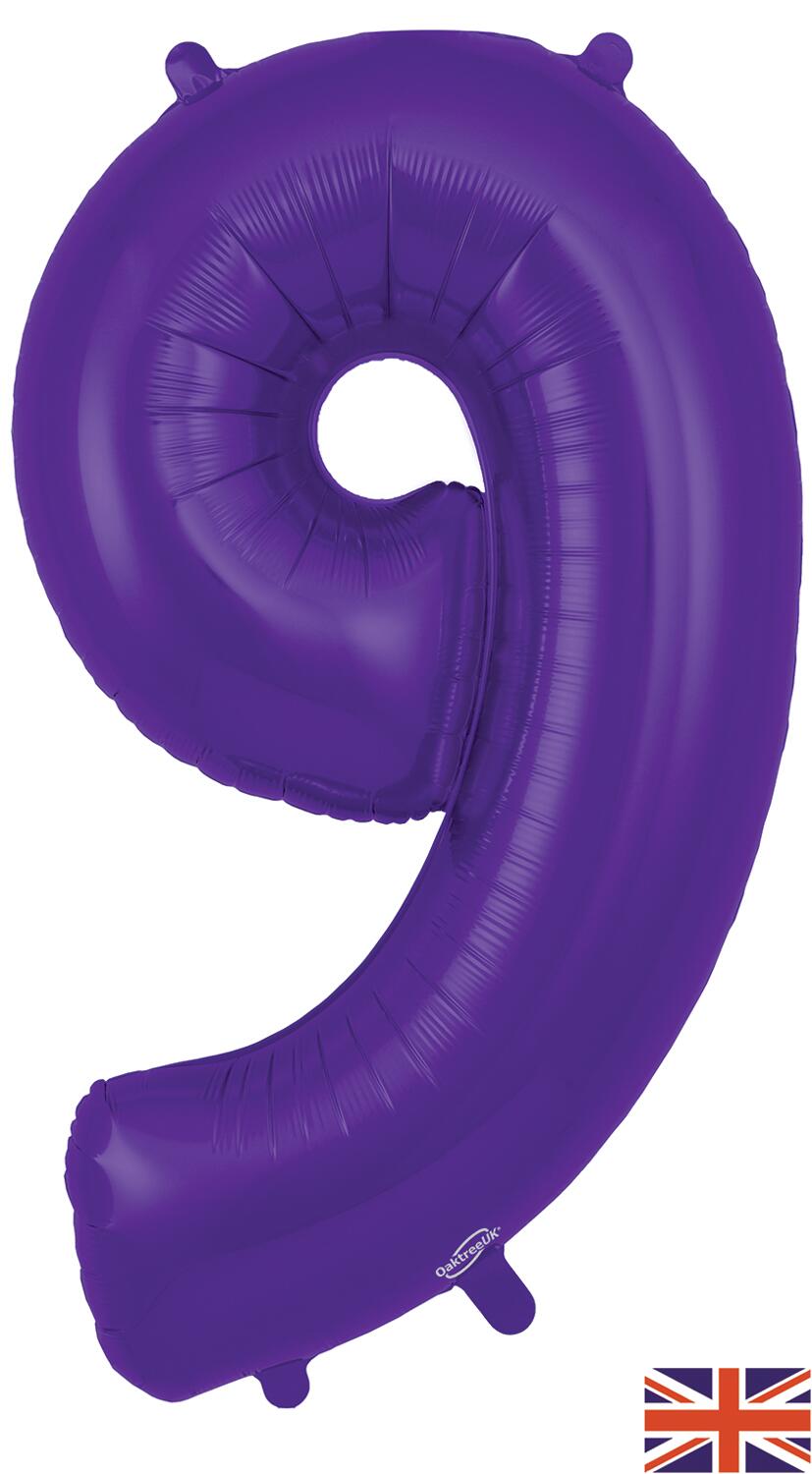 Oaktree 34" Number Balloons Purple ~AGES~