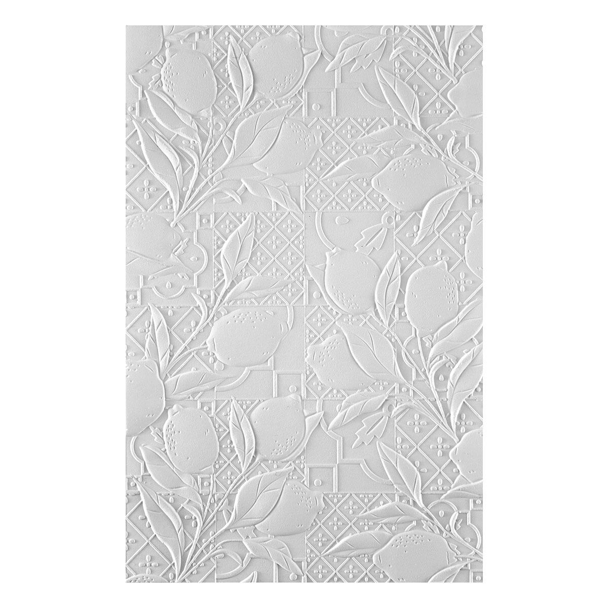Spellbinders - Lemon Fresco 3D Embossing Folder from the La Dolce Vita ...