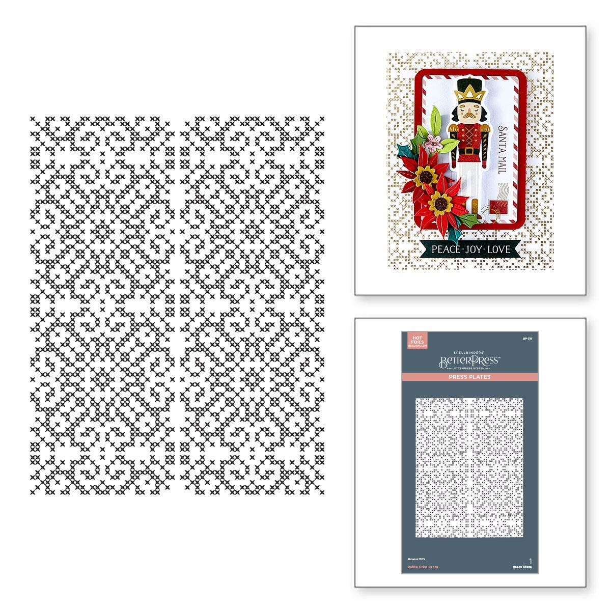 Spellbinders - Petite Criss Cross Press Plate from the Merry Moments ...