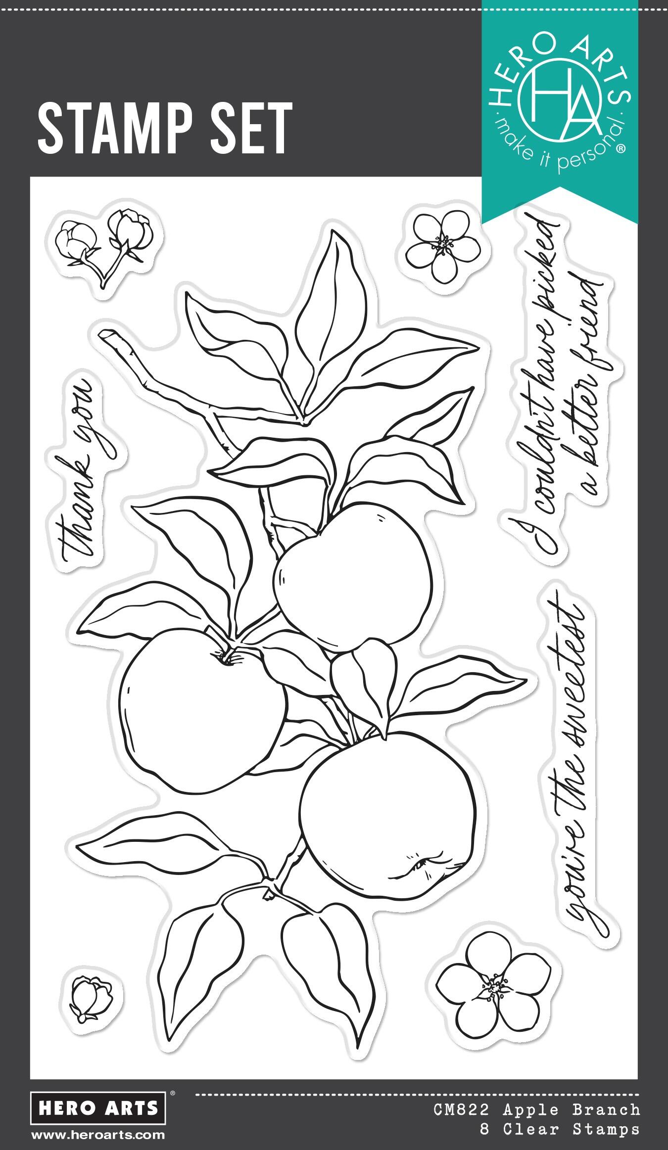 Hero Arts - Apple Branch Clear Stamp Set from the I Pick You Collection
