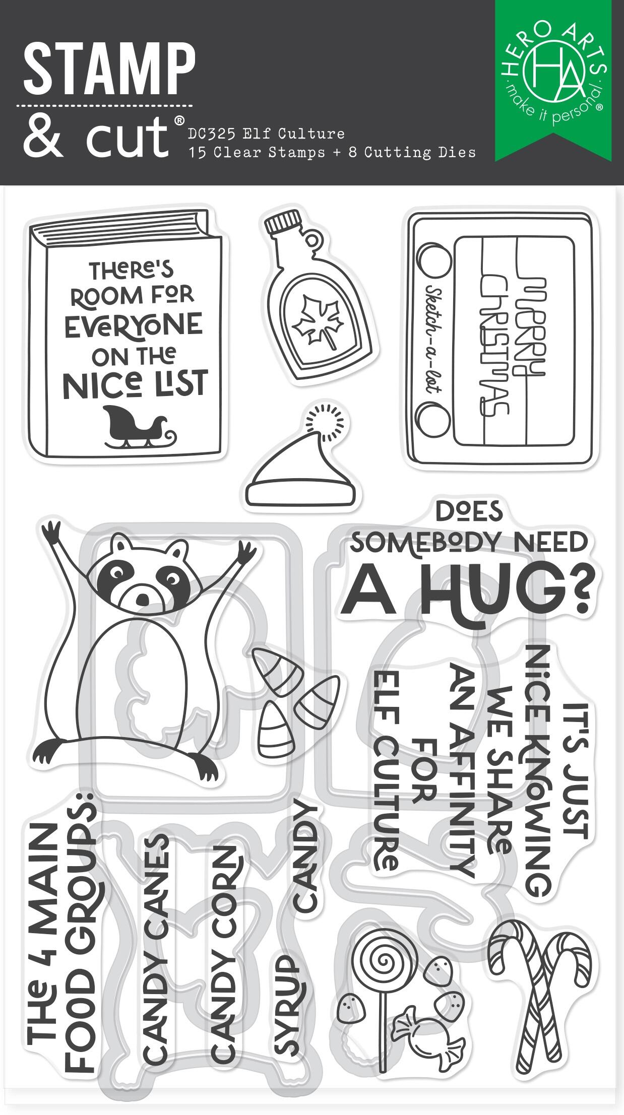 Hero Arts - Elf Culture Stamp & Cut Set from the Yule Fuel Collection