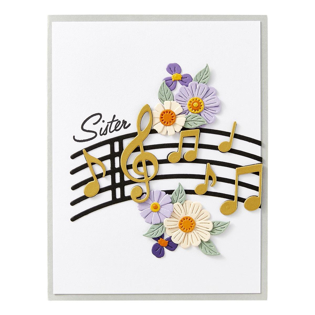 Spellbinders - Musical Notes & Stave Pop-Up Etched Dies from the Bibi's ...