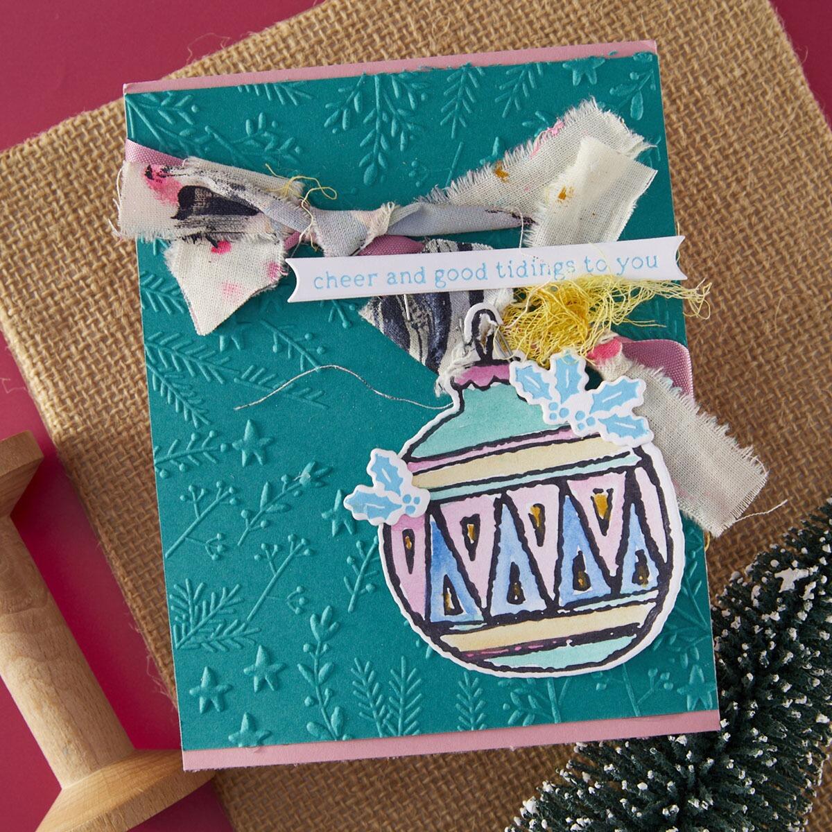 Spellbinders - Stars and Fronds Frame 3D Embossing Folder from the ...
