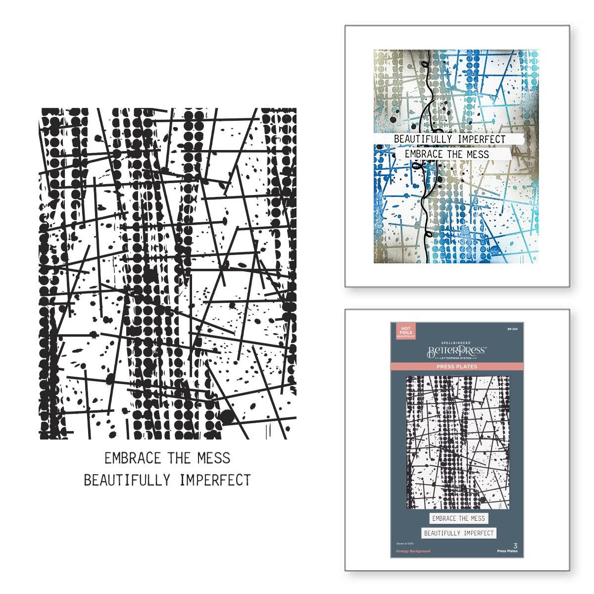Spellbinders - Grungy Background Press Plates from the Beautifully ...