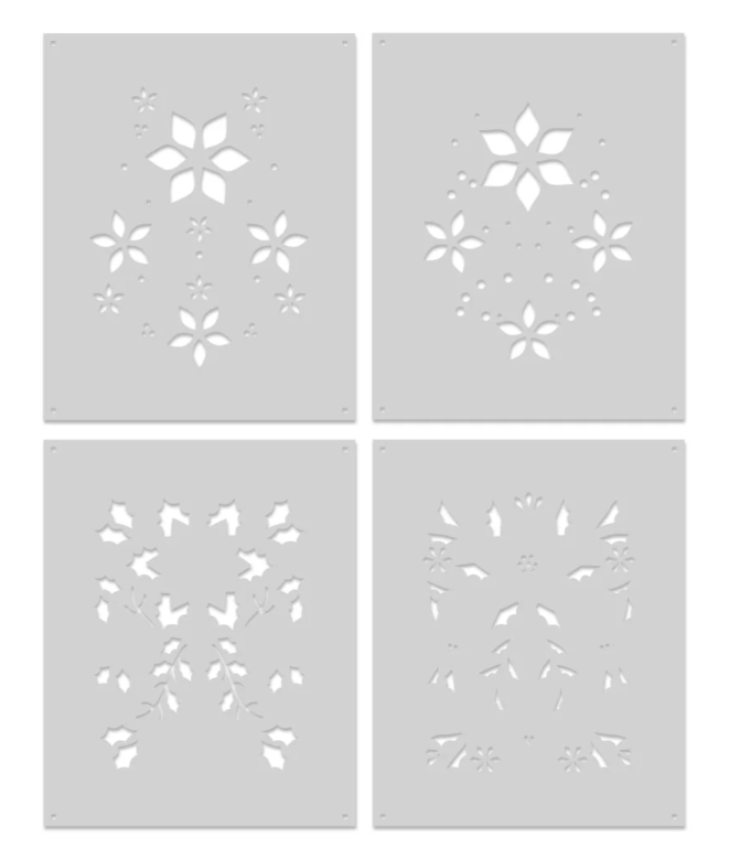 Hero Arts - Colour Layering Poinsettia Pattern Stencil