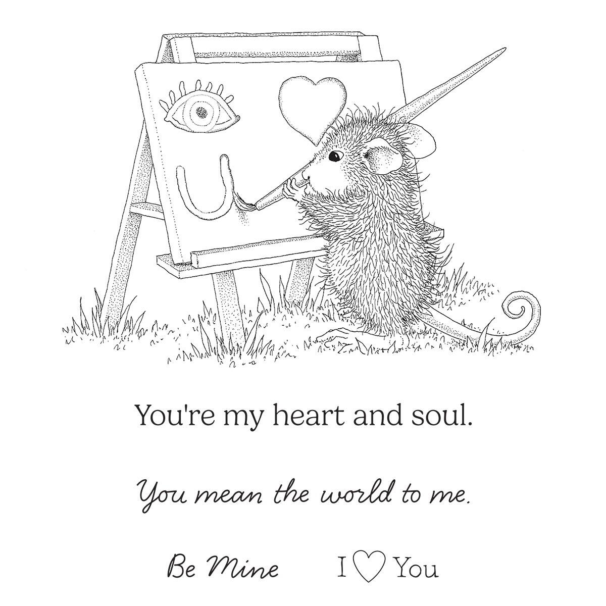 Spellbinders - Heart and Soul Cling Rubber Stamps from the House-Mouse ...