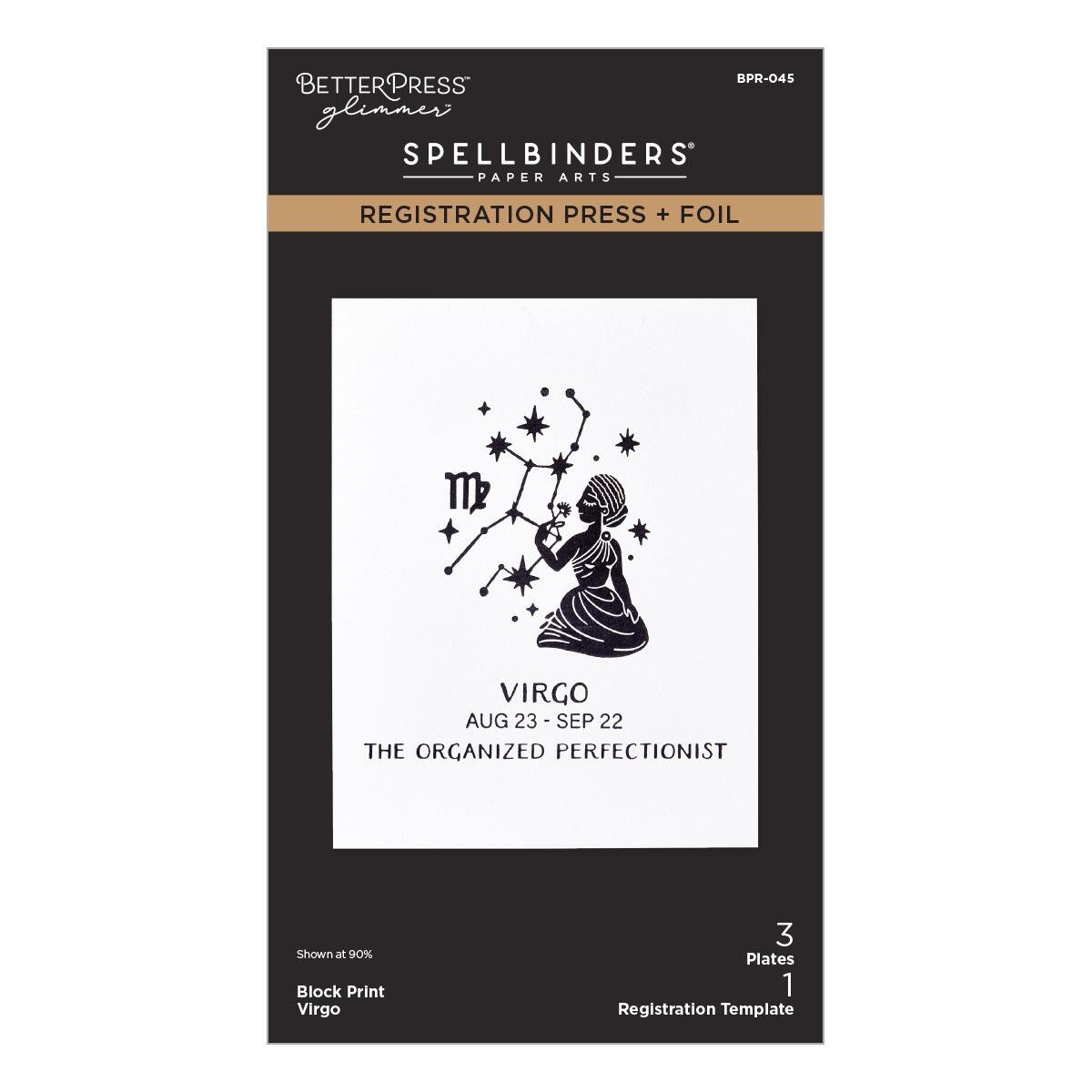 Spellbinders - Block Print Virgo Registration Press + Foil Plate