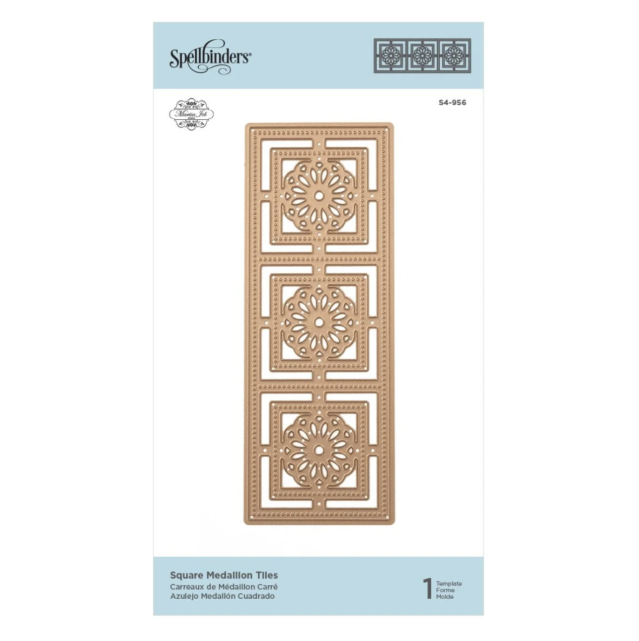 Spellbinders - Shapeabilities - Square Medallion Tiles Die Set (S4-956)