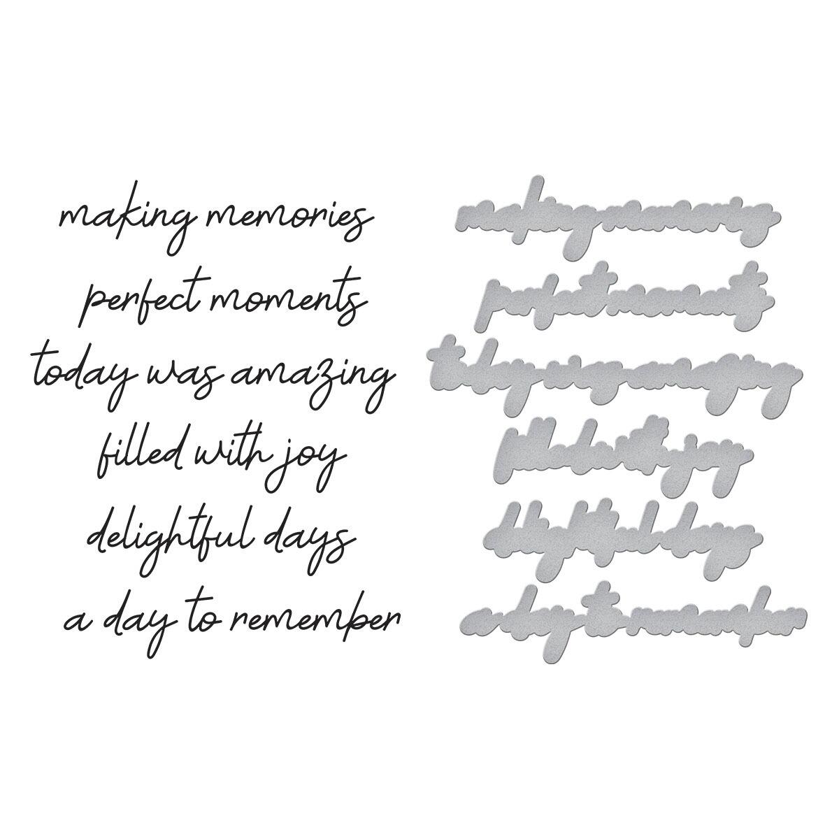 Spellbinders- Happiness Sentiments Press Plate & Die Set from the ...