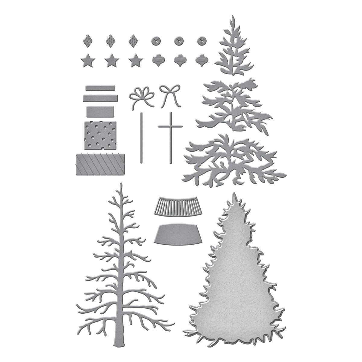 Spellbinders - Classic Christmas Tree Etched Dies from the Timeless ...