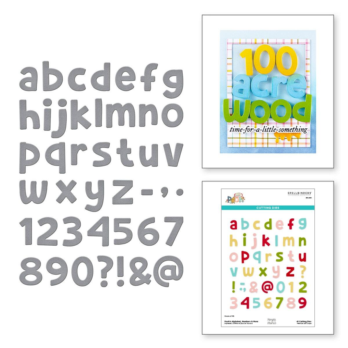 Spellbinders - Pooh's Alphabet, Numbers & More Etched Dies from the ...