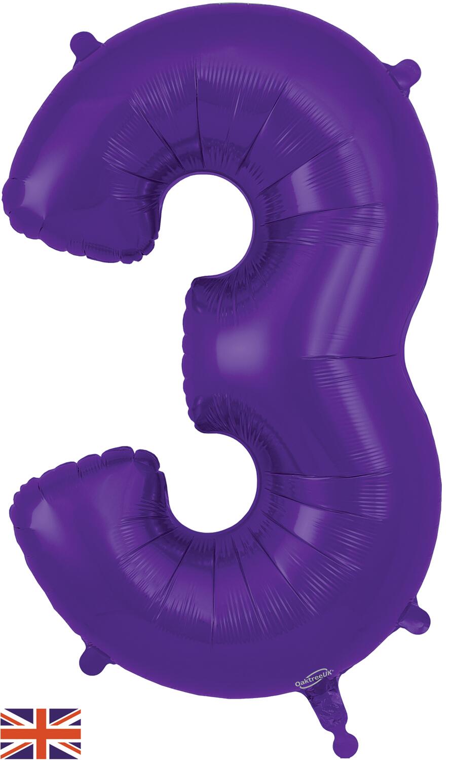Oaktree 34" Number Balloons Purple ~AGES~